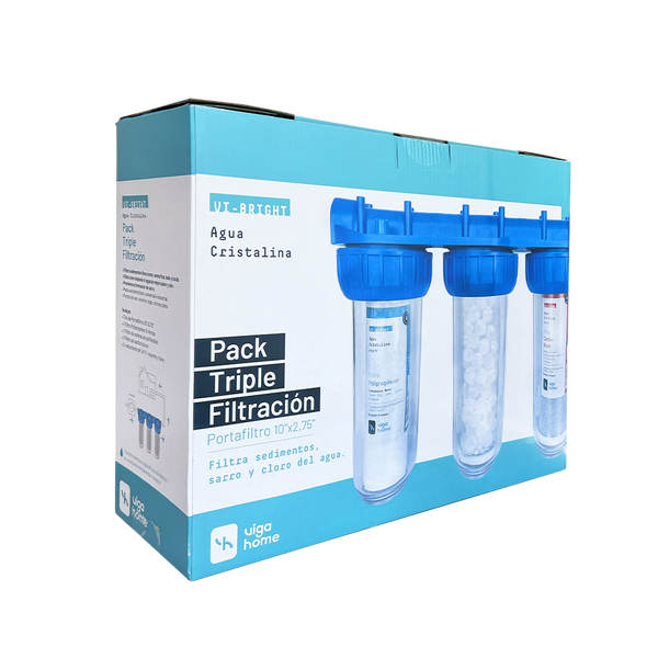 Pack Triple Filtración Sedimentos, Sarro y Cloro | Viga Home